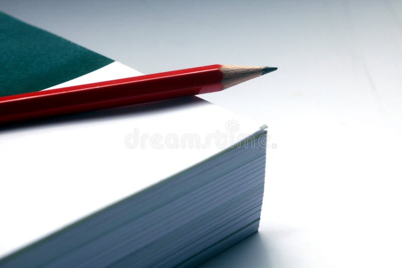 Open book with pencil stock image. Image of binder, creativity - 94461175