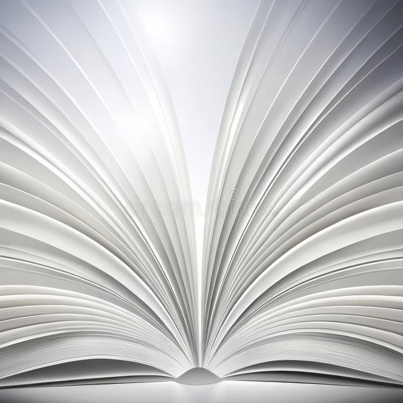 Open Book a Perspective of Knowledge and Exploration - White, Curved ...