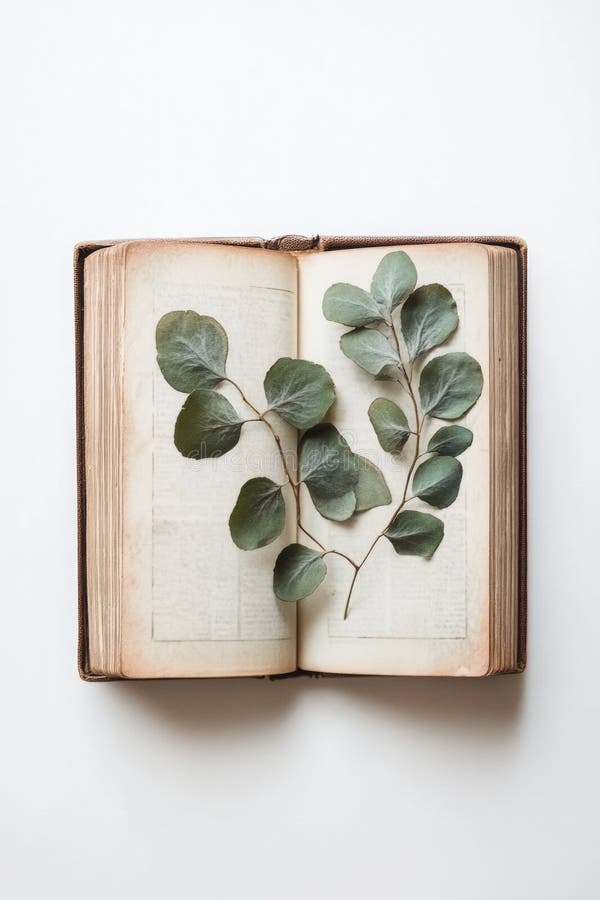 Open book with plant stock illustration. Illustration of science ...