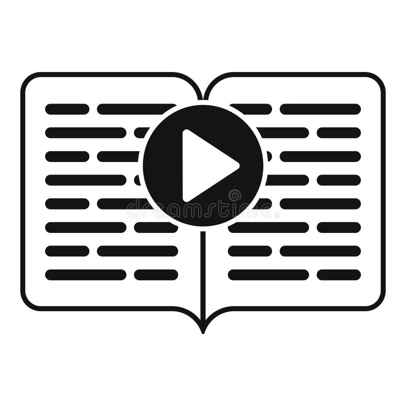 Open Book with Play Icon Concept Illustration Stock Vector ...