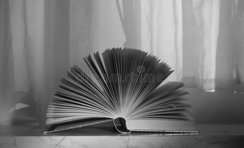 Open Book with Point Light,reading,education,learning Concept, Black ...