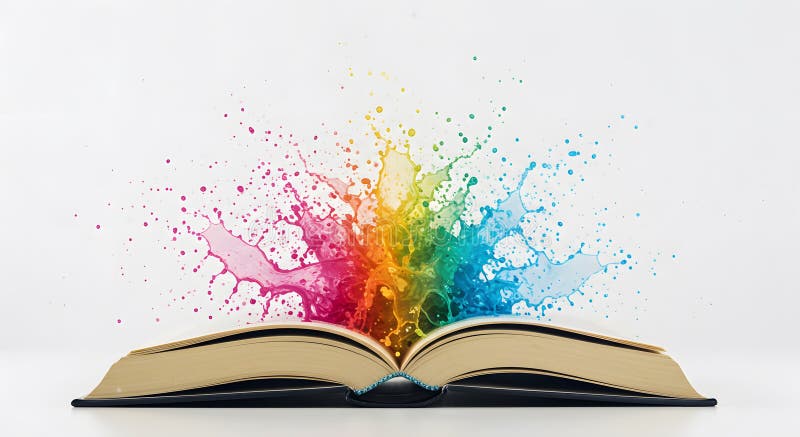 Open Book Color Splash Stock Illustrations – 296 Open Book Color Splash ...