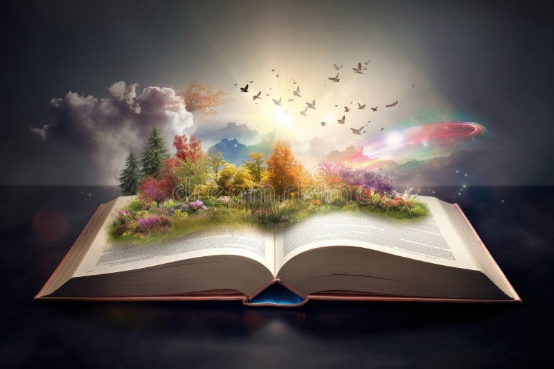 Open Book Rainbow Pages Stock Illustrations 61 Open Book Rainbow
