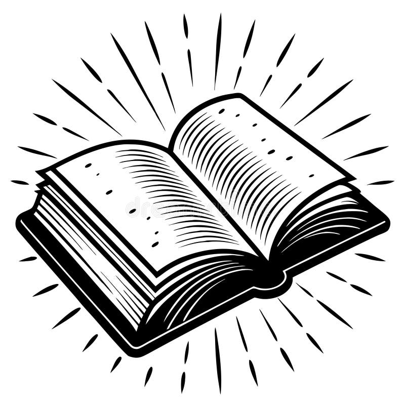 Open Book with Rays of Light Symbolizing Knowledge and Imagination for ...