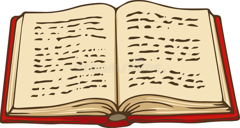 Open Book with a Red Cover stock vector. Illustration of isolated ...