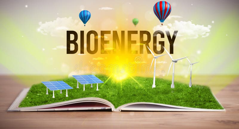 Open Book, Renewable Energy Concept Stock Photo - Image of textbook ...
