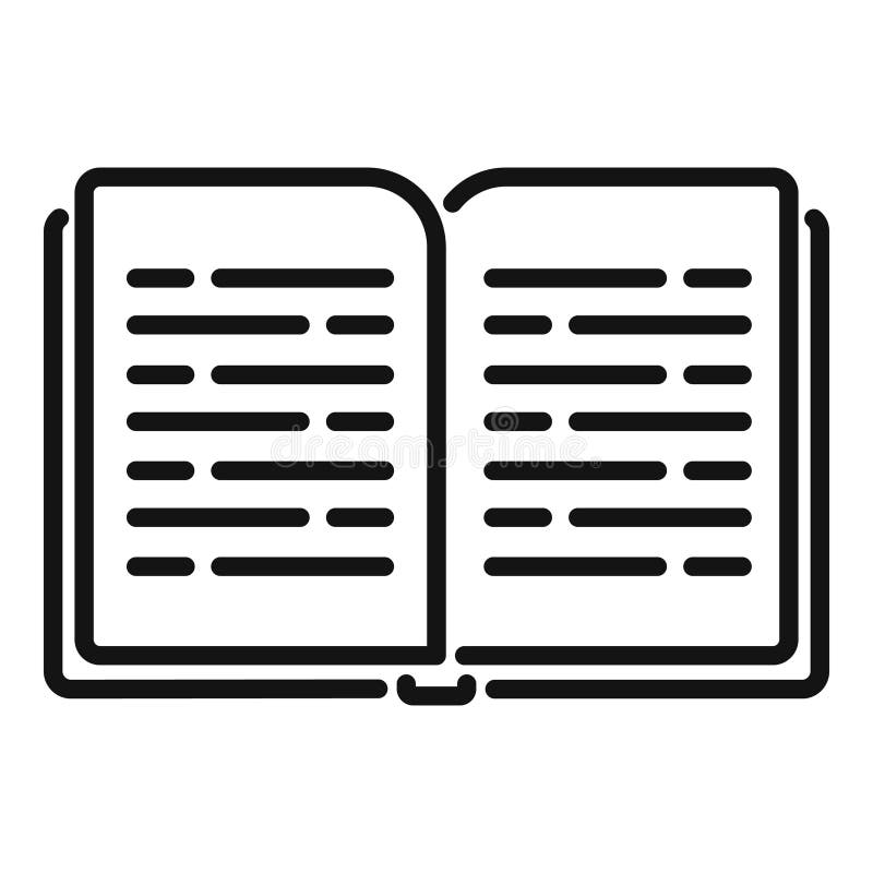 Open Book Report Icon Outline Vector. Business Paper Stock Illustration ...