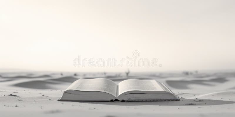 An Open Book Resting on a Sandy Beach, Perfect for Summer Reading or ...