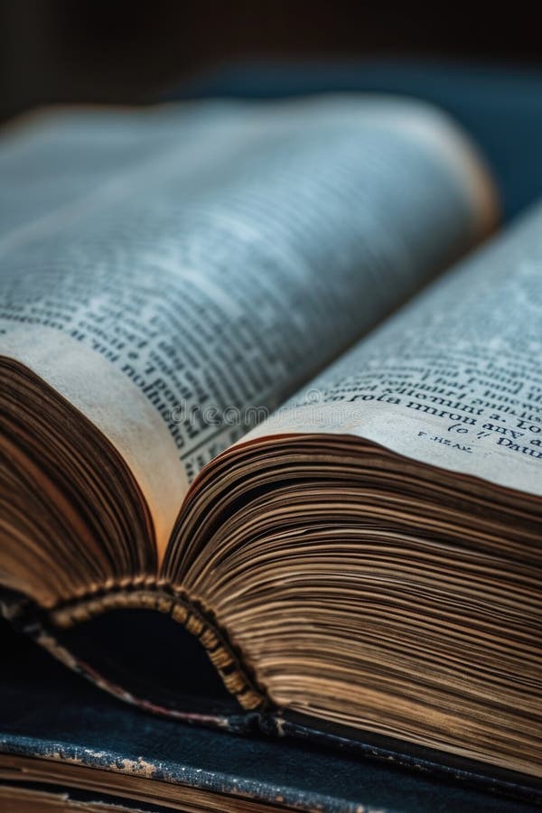 An Open Book Resting on a Table. Suitable for Educational and Reading ...