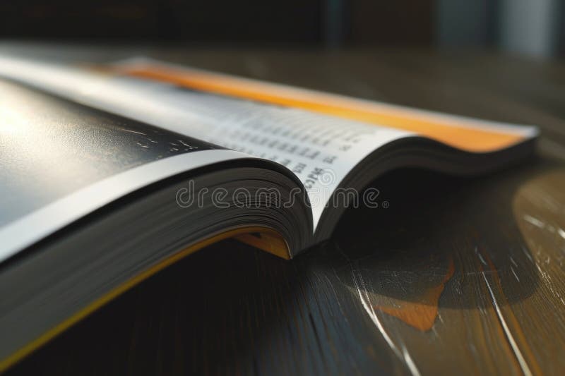 Open Book Resting Wooden Table Perfect Educational Literary Themes ...