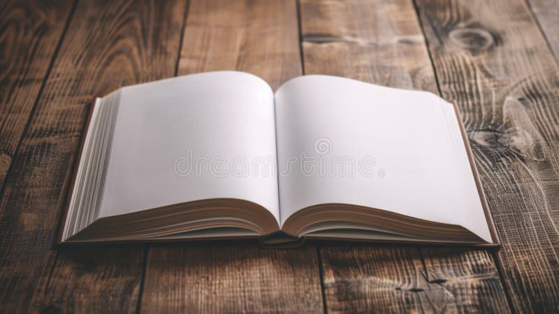 Open Book Wooden Table Suitable Educational Reading Related Concepts ...