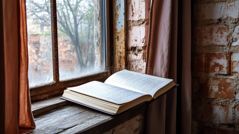 An Open Book Rests on a Bed Near a Candle, Creating a Serene Atmosphere ...