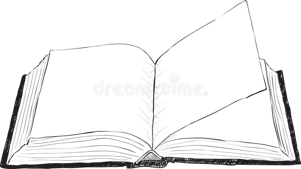 Drawing Open Book Hardcover Stock Illustrations – 886 Drawing Open Book ...