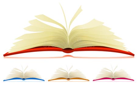 Open Book Set stock vector. Illustration of paper, school - 24232207