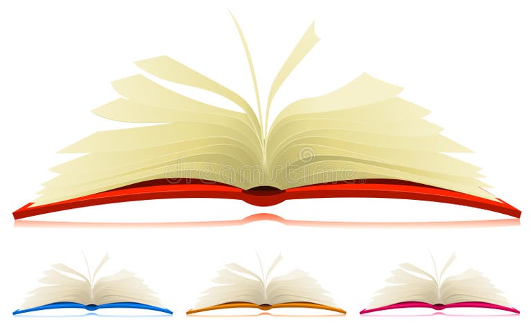 Open Book Set stock vector. Illustration of paper, school - 24232207