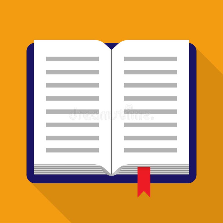 Open book with shadow stock illustration. Illustration of clean - 109247569