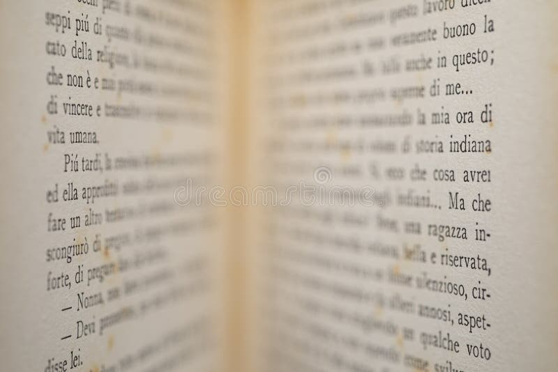 Open Book with Shallow Depth of Field. Stock Photo - Image of isolated ...