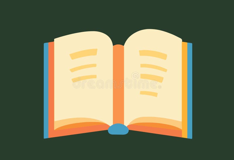 Open Book Simple stock vector. Illustration of literary - 339704138