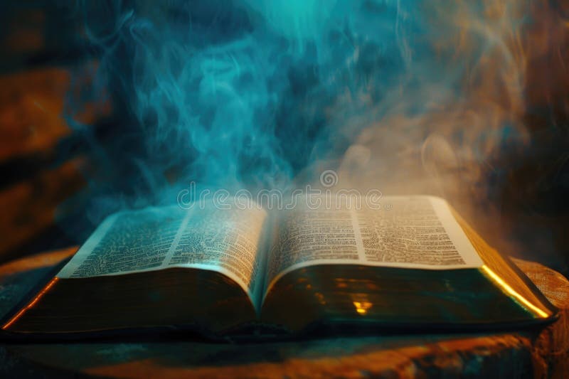 An Open Book Sits on a Wooden Table, Inviting Readers To Explore Its ...