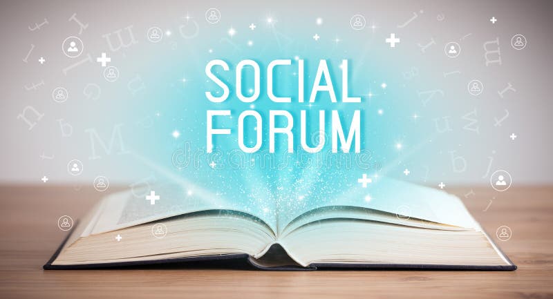 Open Book, Social Networking Concept Stock Photo - Image of strategy ...