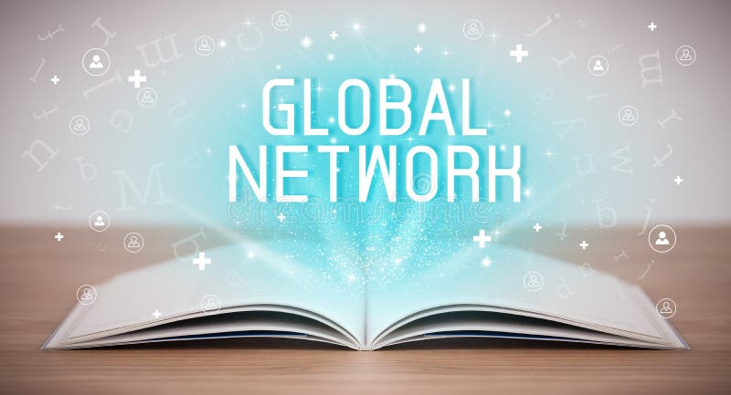 Open Book, Social Networking Concept Stock Photo - Image of catalog ...