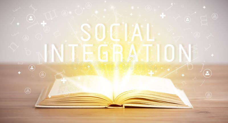 Open Book, Social Networking Concept Stock Photo - Image of education ...