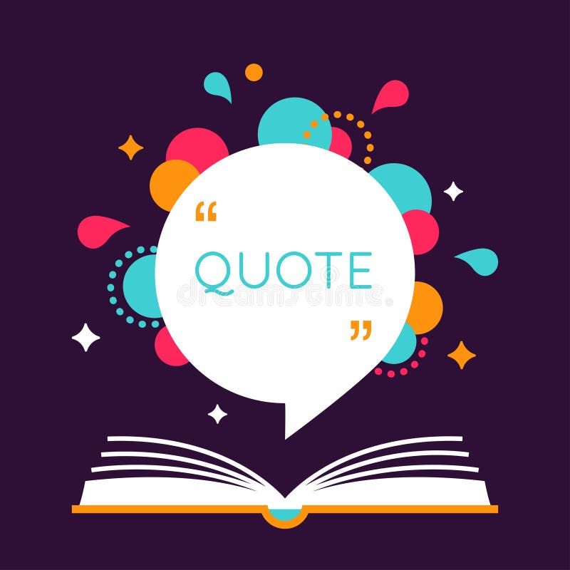 Open Book with Space for Quote. Quote Layout or Template Stock Vector ...