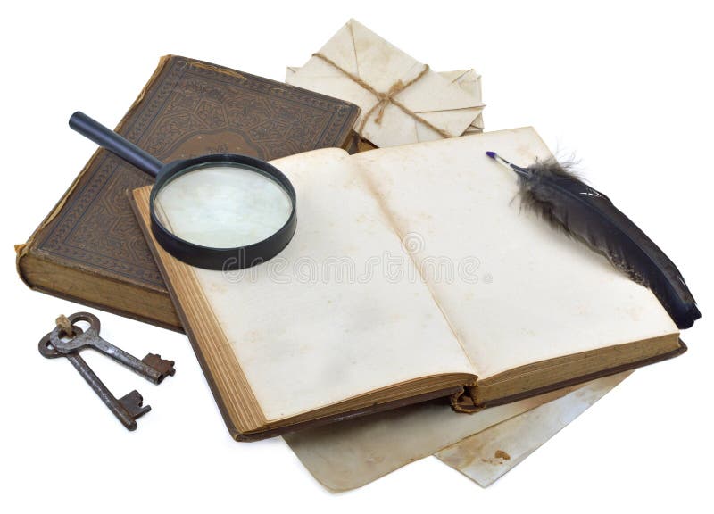 Detective notebook & KEY stock image. Image of black - 24260663