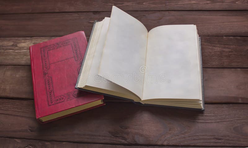 Open Book with Space for Your Text on Wooden Table Stock Image - Image ...