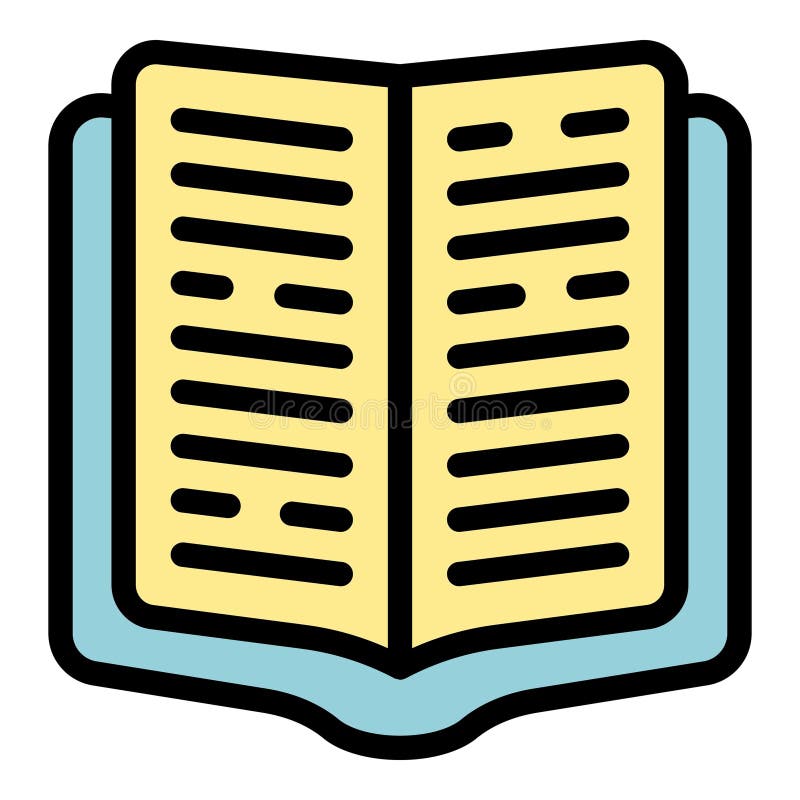 Open Book Spreading Knowledge with Lines of Text Stock Vector ...