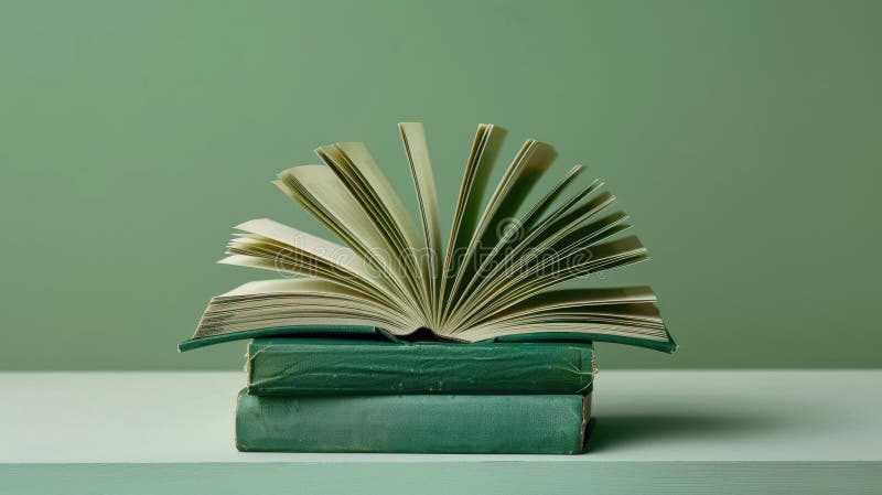 An Open Book on Stack. AI Generated Stock Image - Image of studying ...