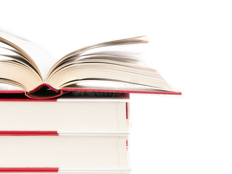 Open Book on a Stack of Books Stock Image - Image of background ...