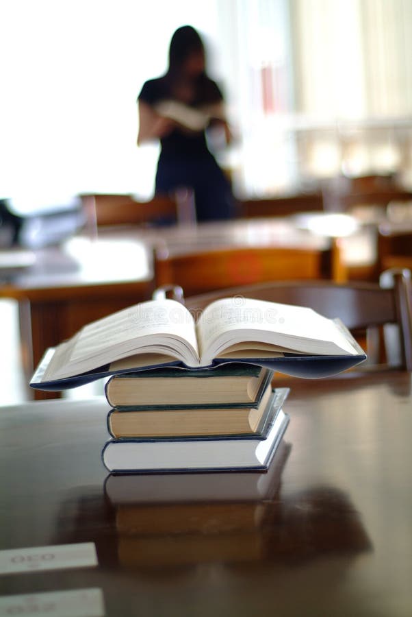 Open Book on a Stack of Books Stock Image - Image of knowledge, work ...