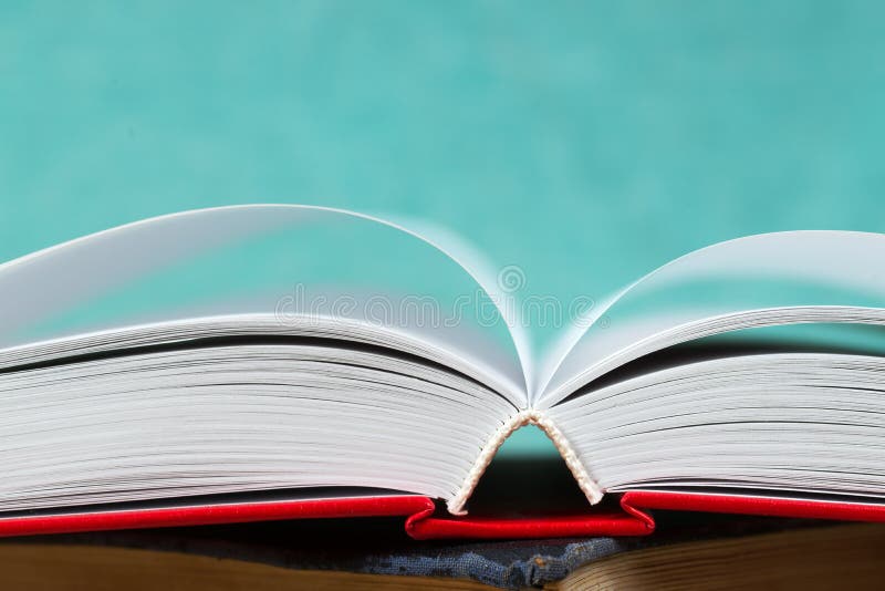 Open Book, Stack of Hardback Books. Back To School Stock Image - Image ...