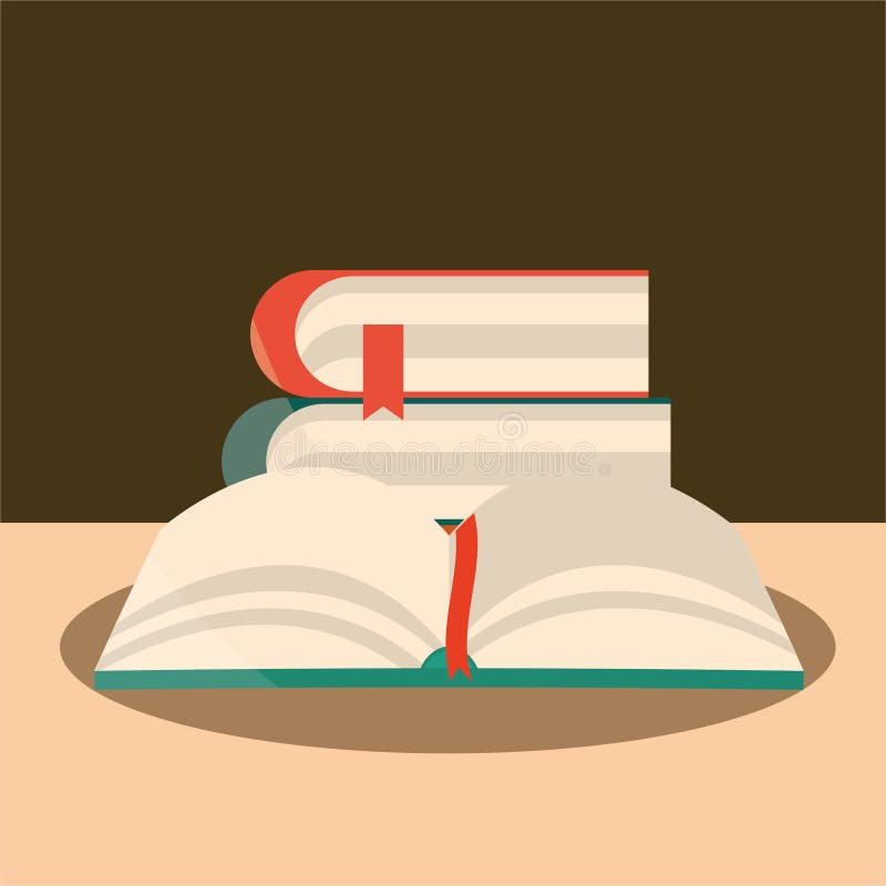 Stack of textbooks stock illustration. Illustration of library - 20767064