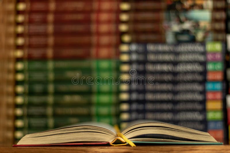 Open Book and Stacks of Varied Books Many Books Piles on Background ...