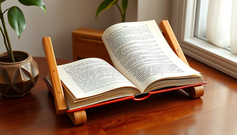 Open Book Stand, Reading Material and Literature Study Generative AI ...