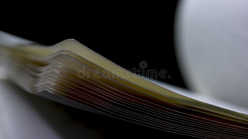 Turned Pages of an Open Book Close Up. the Text of the Book is Blurry ...