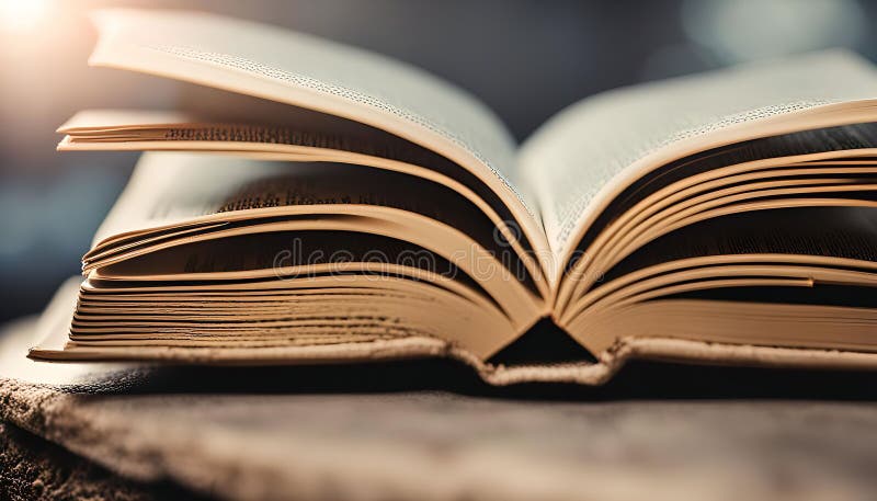 Open Book in the Sunlight stock illustration. Illustration of reading ...