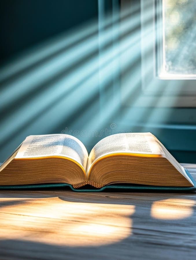 Open Book in Sunlight Open Book Sunlight Rays Knowledge Wisdom Learning ...