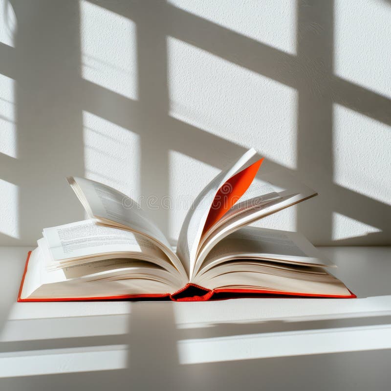 Open Book Sunlight Shadows stock illustration. Illustration of surface ...