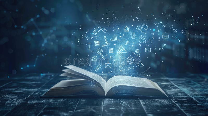 An Open Book Surrounded by Motivational Symbols, the Transformative ...