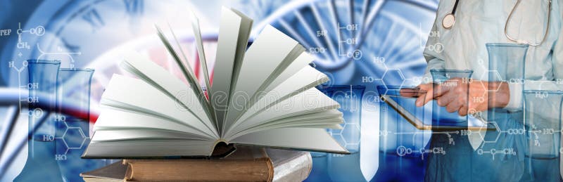 An Open Book Symbolizing the Source of Knowledge. a Book Lying on a ...