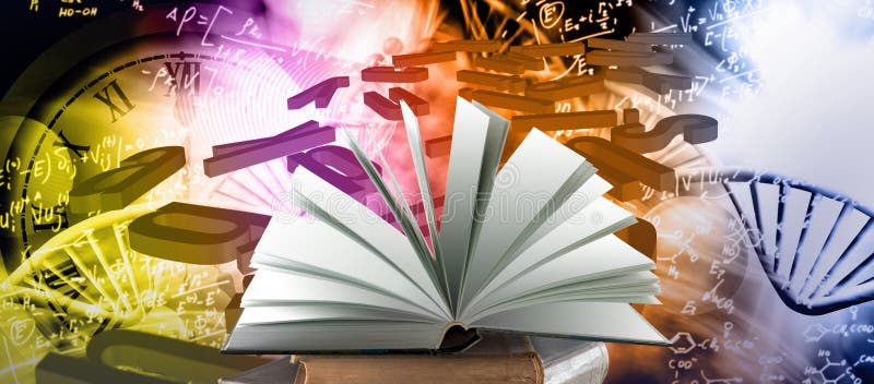 An Open Book Symbolizing the Source of Knowledge. a Book Lying on a ...