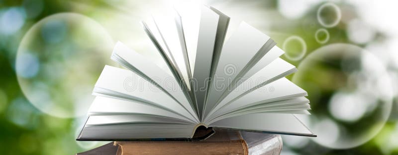 An Open Book Symbolizing the Source of Knowledge. a Book Lying on a ...