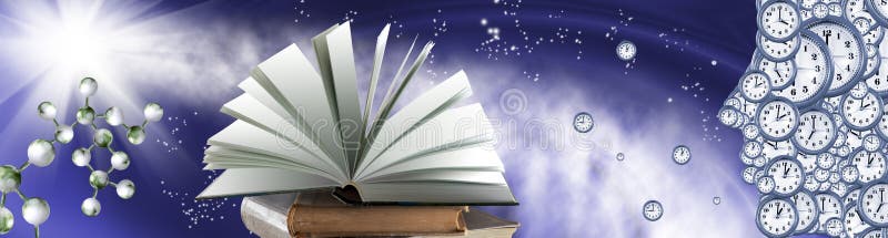 An Open Book Symbolizing the Source of Knowledge. a Book Lying on a ...