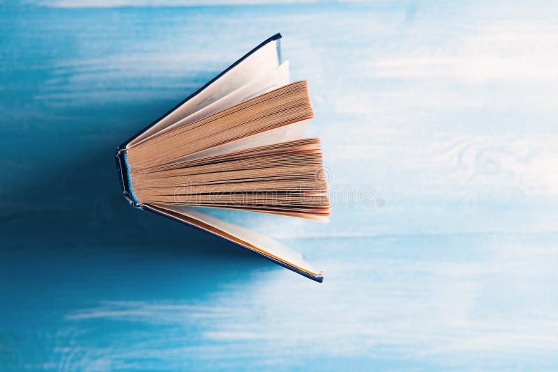 Open book on the table stock photo. Image of wood, study - 235646748