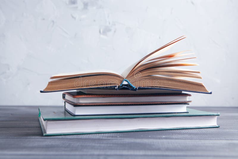 Open book on the table stock image. Image of education - 235724155