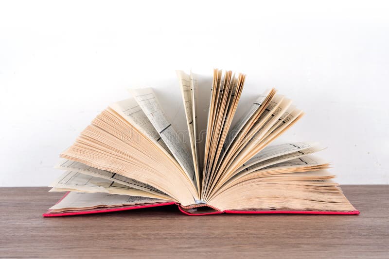 An Open Book and a Pen on the Table Stock Photo - Image of open ...