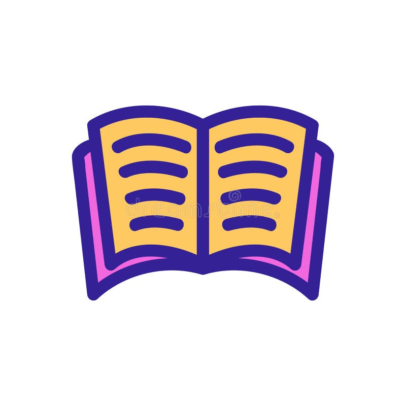 Open Book on the Table Icon Vector. Isolated Contour Symbol ...